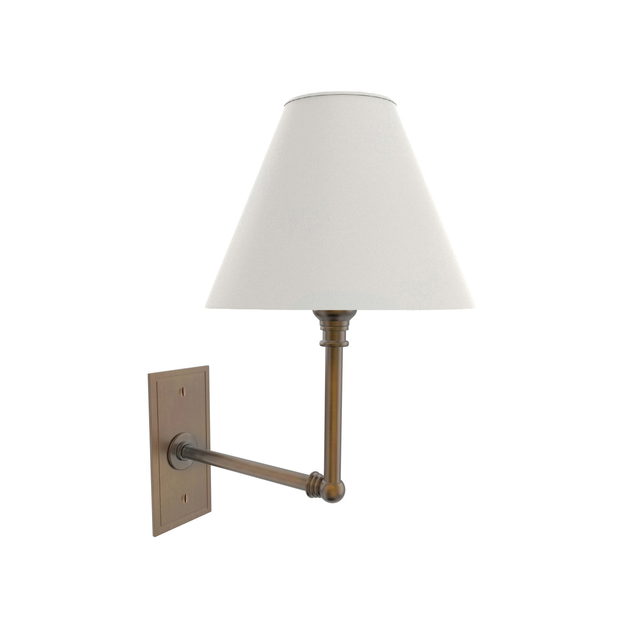 Petite Sconce with Rectangular Back Plate - Fabric Shade – Ann-Morris Inc