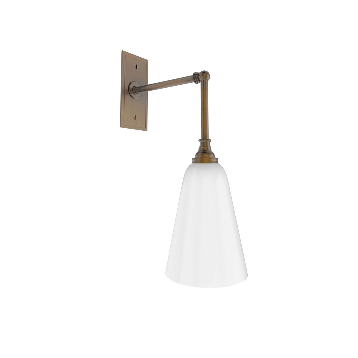 Petite Sconce with Rectangular Back Plate - Mini White Shade – Ann ...
