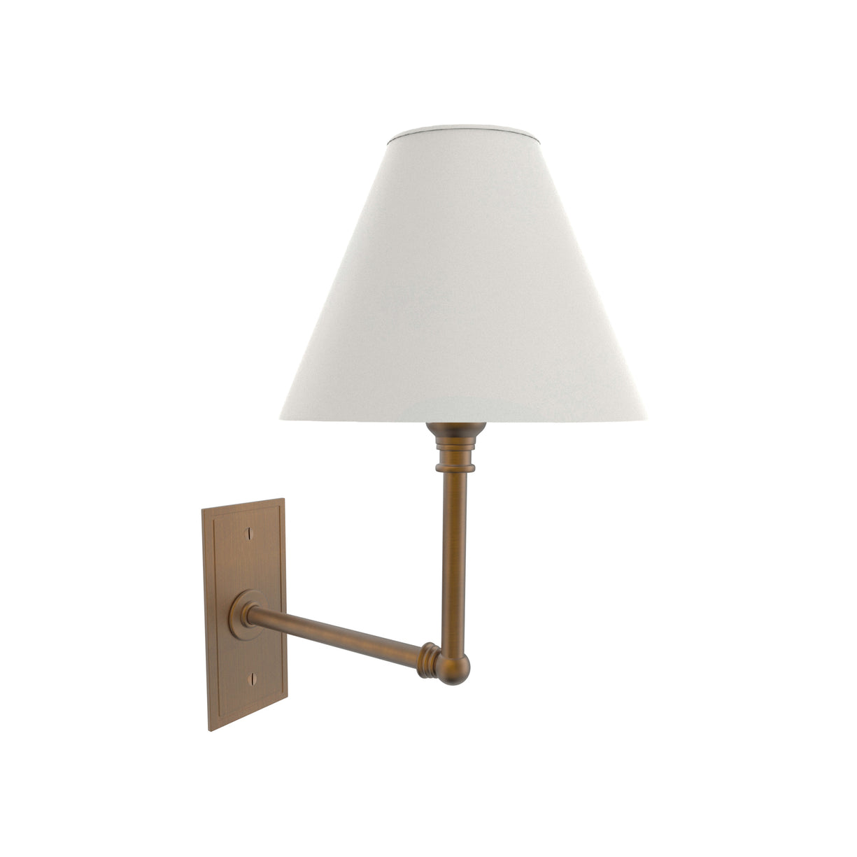 Petite Sconce with Rectangular Back Plate - Fabric Shade – Ann-Morris Inc