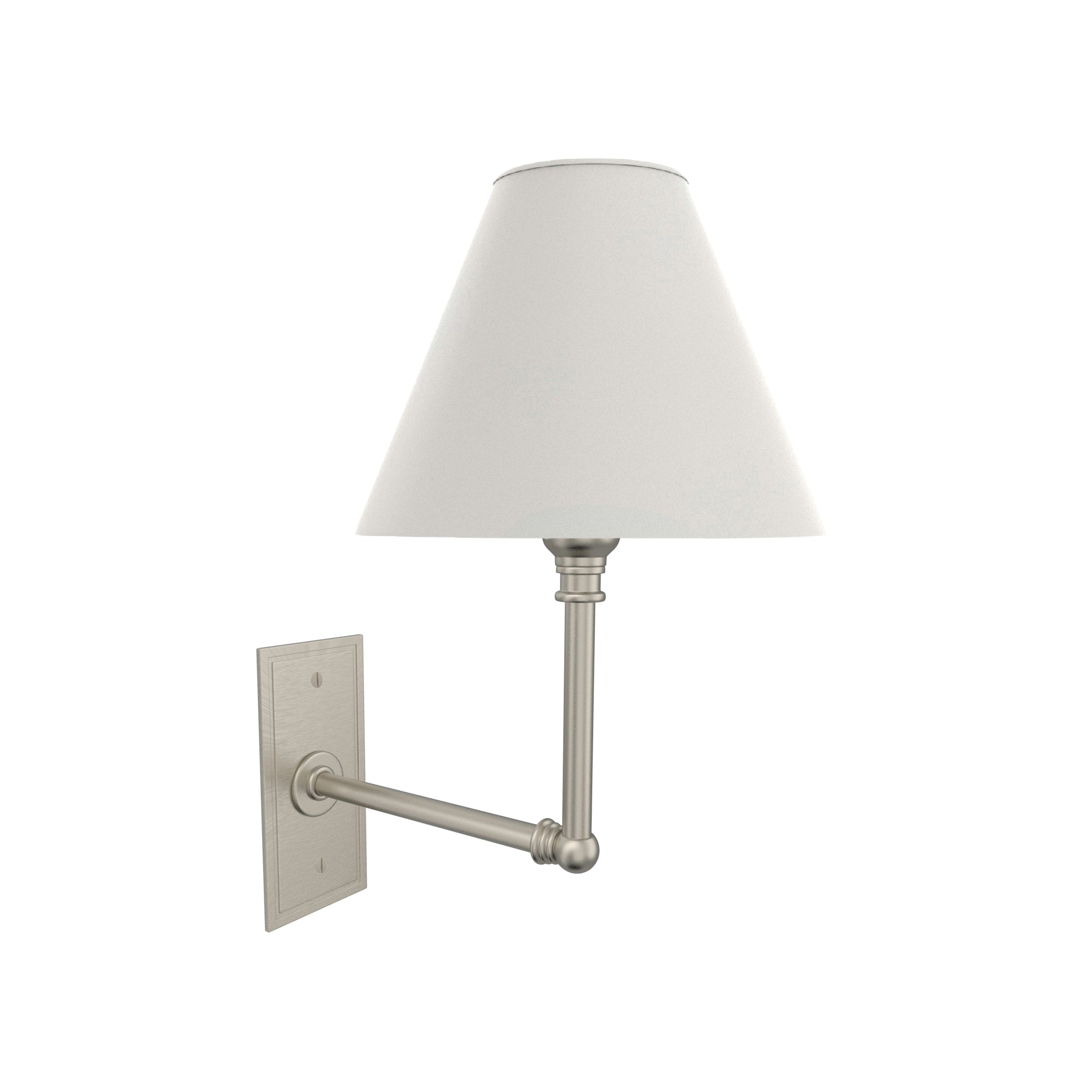 Petite Sconce with Rectangular Back Plate - Fabric Shade – Ann-Morris Inc