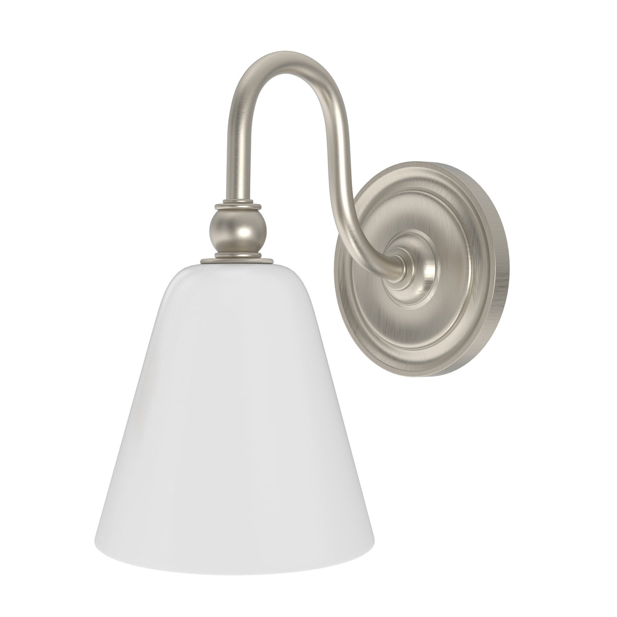 Stuart Sconce - White Glass Shade – Ann-Morris Inc