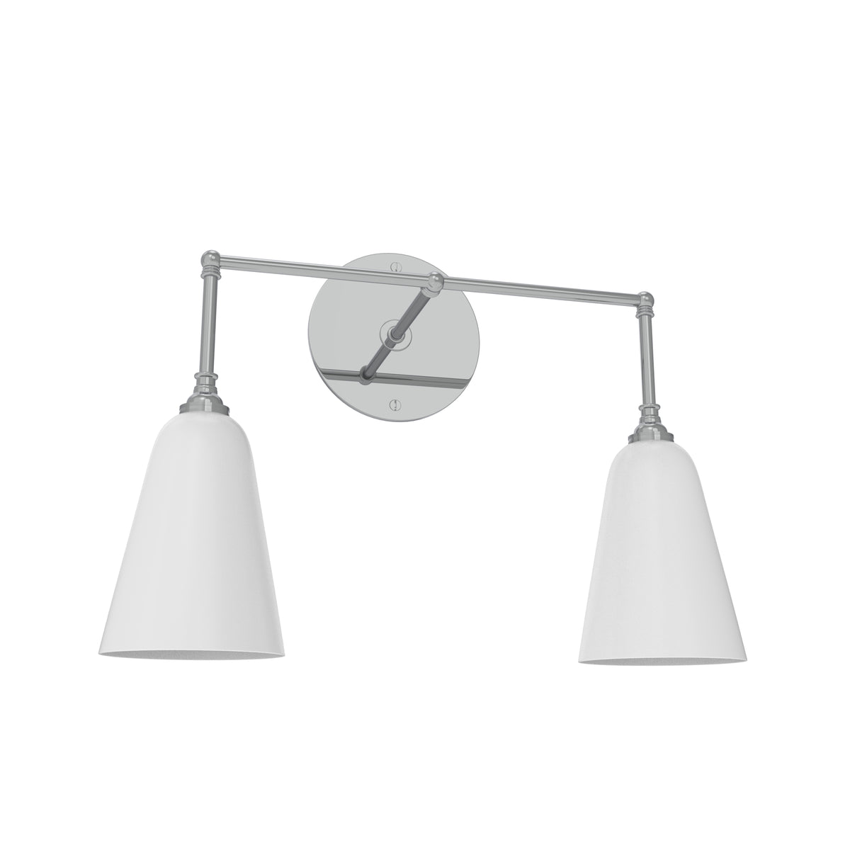 Petite T-Bar Sconce - White Mini Glass – Ann-Morris Inc