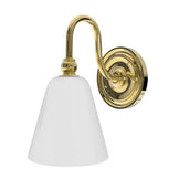 Stuart Sconce - White Glass Shade – Ann-Morris Inc