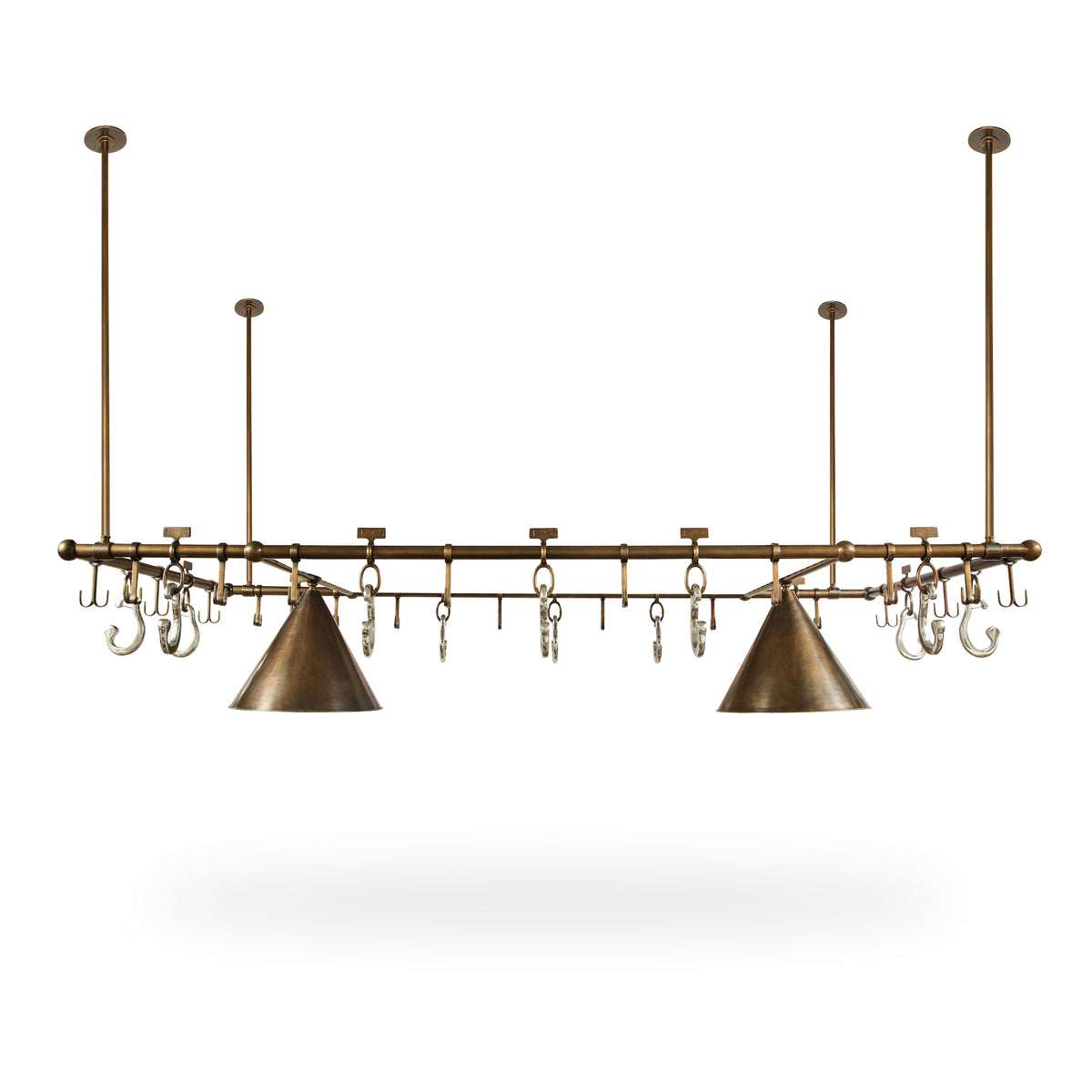 Pot Rack with Cone Lights – Ann-Morris Inc
